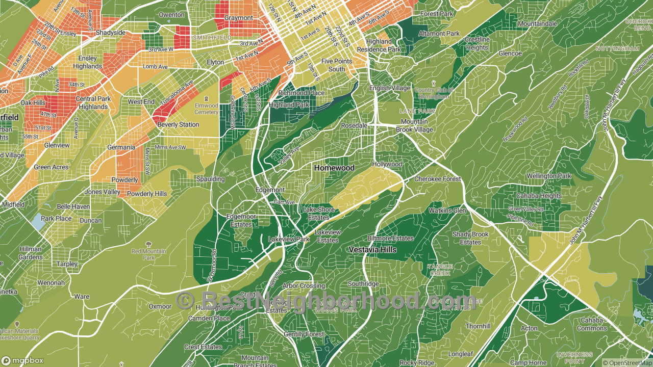 Homewood Alabama Us Map